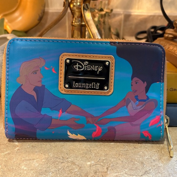 Disney | Bags | Disney Loungefly Pocahontas Wallet Blue And Tan Nwot ...